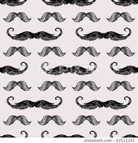 Mustache pattern 2 - Stock Illustration [63511242] - PIXTA