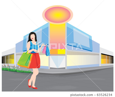 the shopping woman vector design - Stock Illustration [63526234] - PIXTA