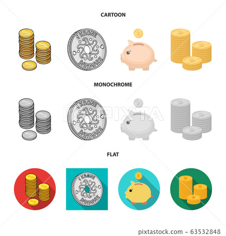 Isolated object of coin and treasure symbol.... - Stock Illustration ...