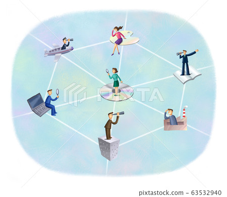 Business network - Stock Illustration [63532940] - PIXTA