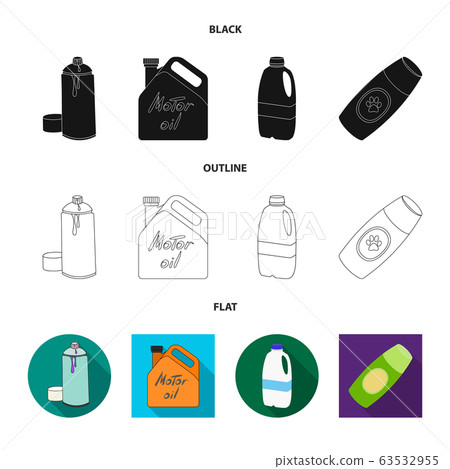 Isolated object of plastic and container sign....-插圖素材 [63532955] - PIXTA圖庫