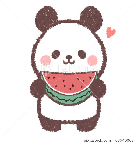 Panda watermelon - Stock Illustration [63540863] - PIXTA