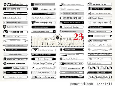 Title design 23 - Stock Illustration [63551611] - PIXTA