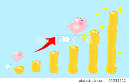 An image of increasing savings (US dollar).... - Stock Illustration ...