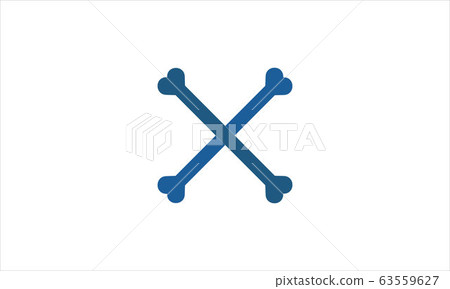 crossed, halloween, crossbones - Stock Illustration [63559627] - PIXTA