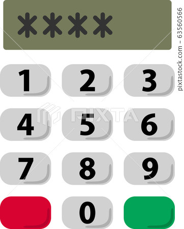 PIN input terminal - Stock Illustration [63560566] - PIXTA