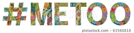 Word METOO with hashtag. Vector decorative - Stock Illustration ...