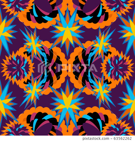 Abstract seamless colourful pattern exotic shapes - Stock Illustration ...