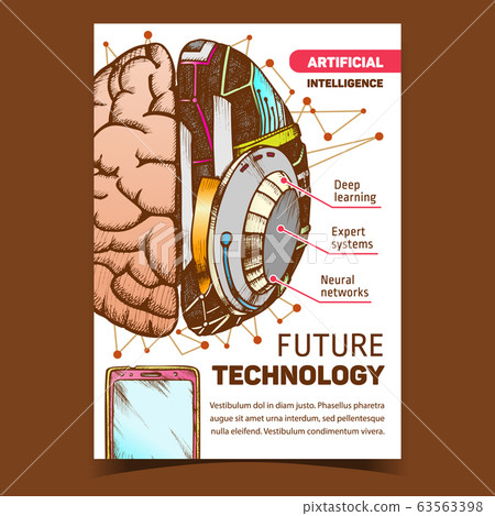 Future Technology Creative Advertise Banner Vector - Stock Illustration ...