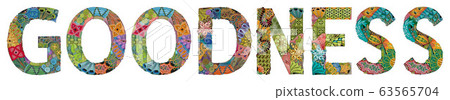 Word goodness. Vector zentangle object for - Stock Illustration ...