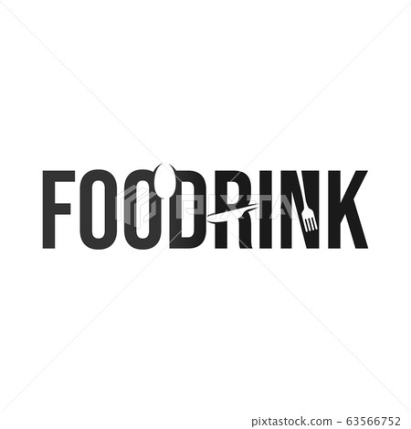 Food and drink word marks typography logo - Stock Illustration ...