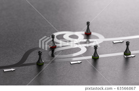 Choosing The Best Way Forward, Concept - Stock Illustration [63566867 ...