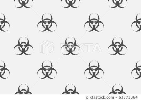Seamless background pattern of biohazard... - Stock Illustration ...