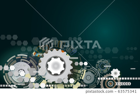 Abstract technology gear wheel engineering on - Stock Illustration ...