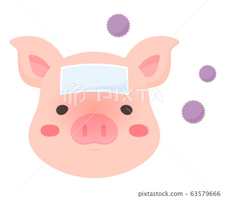 CSF_Pig fever_Pig cholera_Infected pig... - Stock Illustration ...
