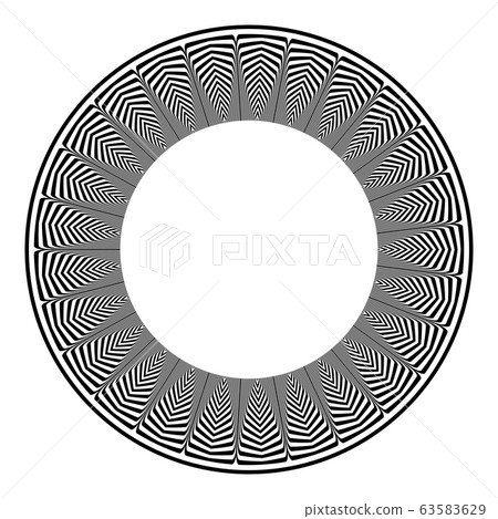 Abstract decorative geometric circle border - Stock Illustration ...