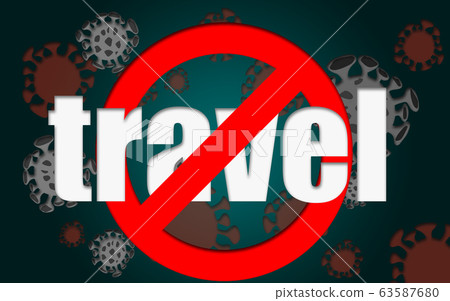 Coronavirus 2019-nCov flu and travel ban sign - Stock Illustration ...