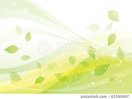 Leaves wave background green - Stock Illustration [63590997] - PIXTA