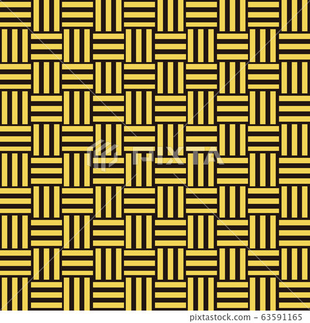 Mizashiri / Ajiro pattern black x yellow 2 - Stock Illustration ...