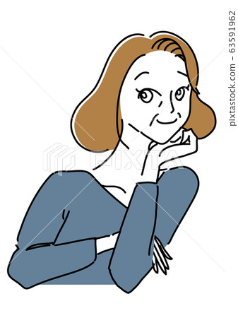 Mature woman with clean and clean feeling - Stock Illustration ...