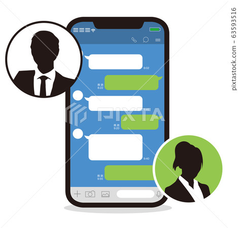 chat, chatting, lined - Stock Illustration [63593516] - PIXTA