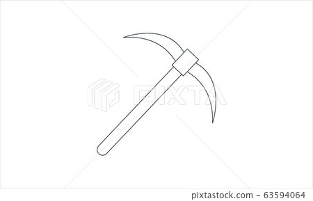 pick, pick tool, pickaxe - Stock Illustration [63594064] - PIXTA