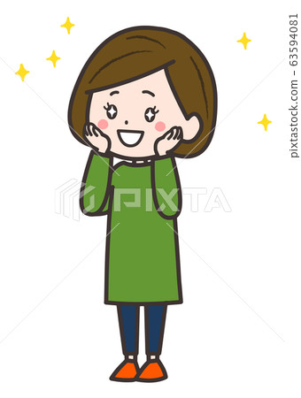 A woman holding a longing pose illustration - Stock Illustration ...