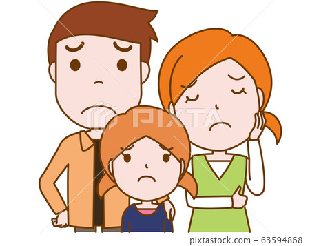 Worried family up - Stock Illustration [63594868] - PIXTA