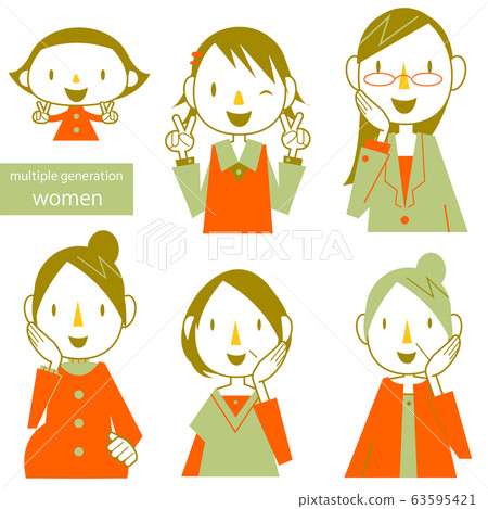 Simple female icon set skin white - Stock Illustration [63595421] - PIXTA