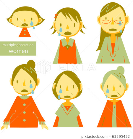 Simple woman icon set - Stock Illustration [63595432] - PIXTA