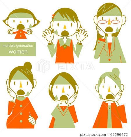 Simple woman icon set - Stock Illustration [63596472] - PIXTA