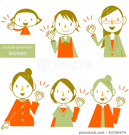 Simple woman icon set - Stock Illustration [63596474] - PIXTA
