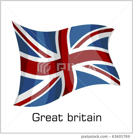 British flag, flag of Great Britain vector... - Stock Illustration ...
