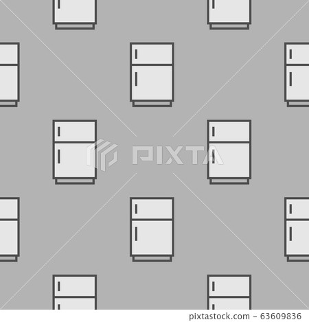 Grey Refrigerator icon - seamless pattern on... - Stock Illustration ...