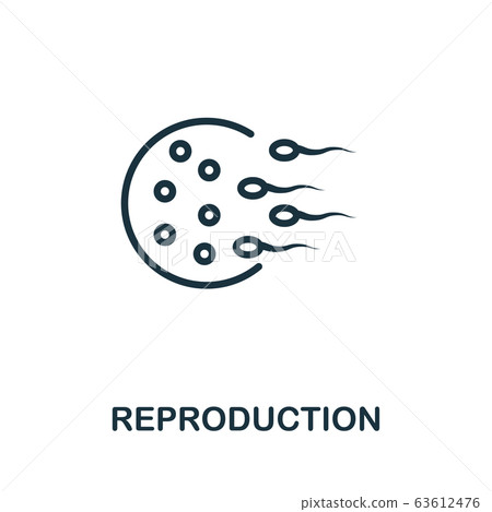 Reproduction icon. Simple line element from... - Stock Illustration ...