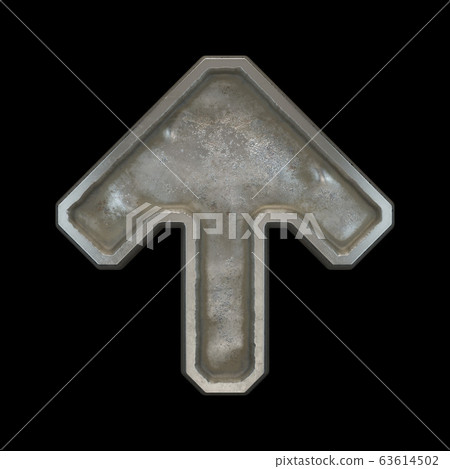 Industrial metal symbol up arrow on black... - Stock Illustration ...