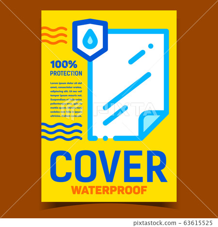 Waterproof Cover Creative Advertise Poster Vector - Stock Illustration ...