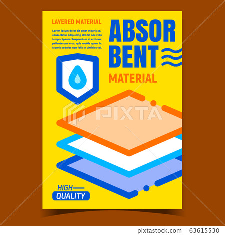 Absorbent Material Promo Advertising Poster Vector - Stock Illustration ...