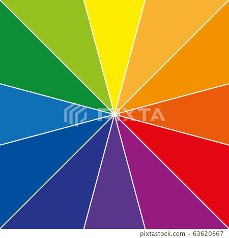 Color wheel or color circle with twelve colors - Stock Illustration ...