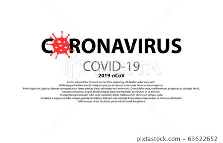 Coronavirus text template COVID-19. Virus ncov... - Stock Illustration ...