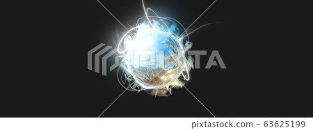 A glowing sphere floating in the air - Stock Illustration [63625199 ...