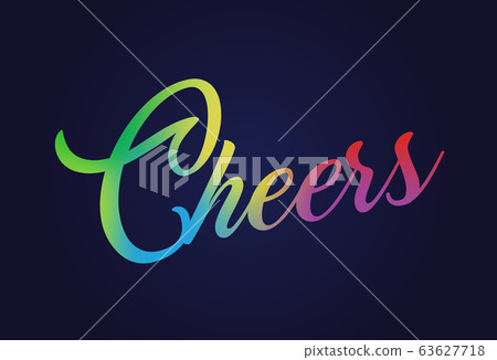 The isolated elegant rainbow gradient hand... - Stock Illustration ...
