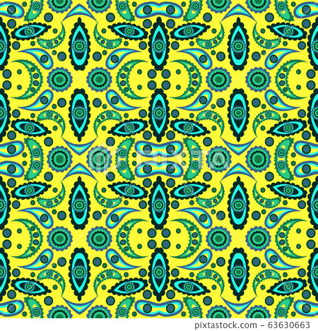 Abstract seamless colourful pattern exotic shapes - Stock Illustration ...