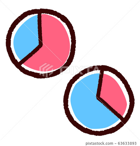 Hand drawn cute pie chart - Stock Illustration [63633893] - PIXTA