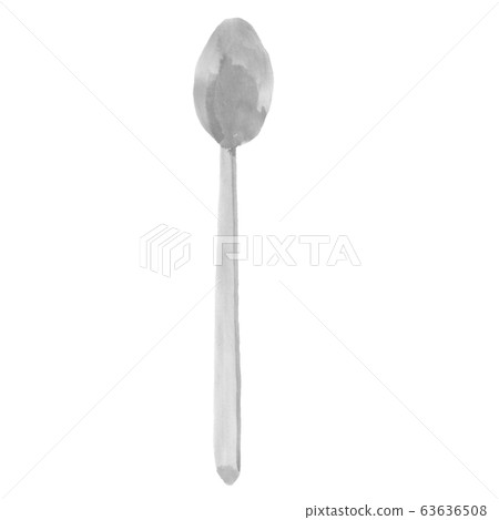 Cutlery spoon (hand-painted ink) - Stock Illustration [63636508] - PIXTA