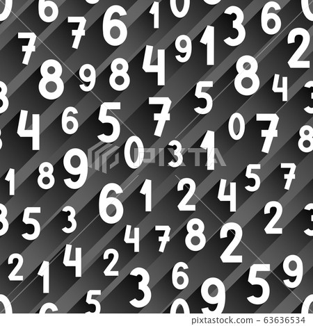 Seamless black background with numbers signs...-插圖素材 [63636534] - PIXTA圖庫