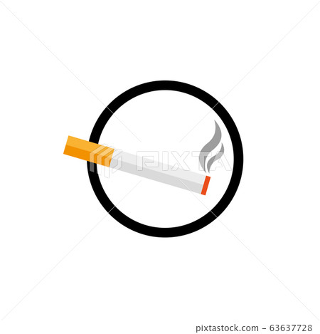 Smoking area vector and smoke icon in black circle - Stock Illustration ...