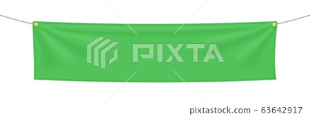 Green textile banner with folds - Stock Illustration [63642917] - PIXTA