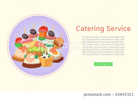 Catering service of restaurant food delivery... - Stock Illustration ...