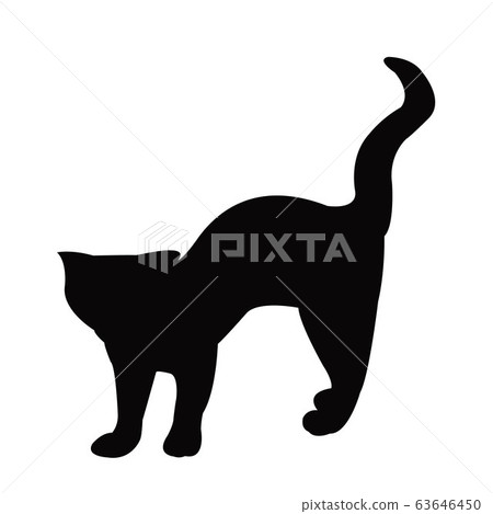 a cat body silhouette vector - Stock Illustration [63646450] - PIXTA